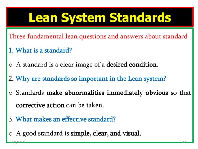 LEAN STABILITY | PPT