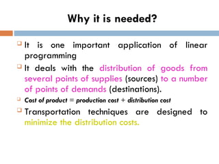 Operations Research Transportation Problems.ppt