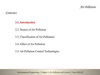 Chapter Three-Air Pollution.pptx enviromental engineerinv | PPTX