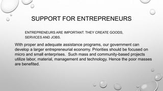 The government and entrepreneurship | PPTX