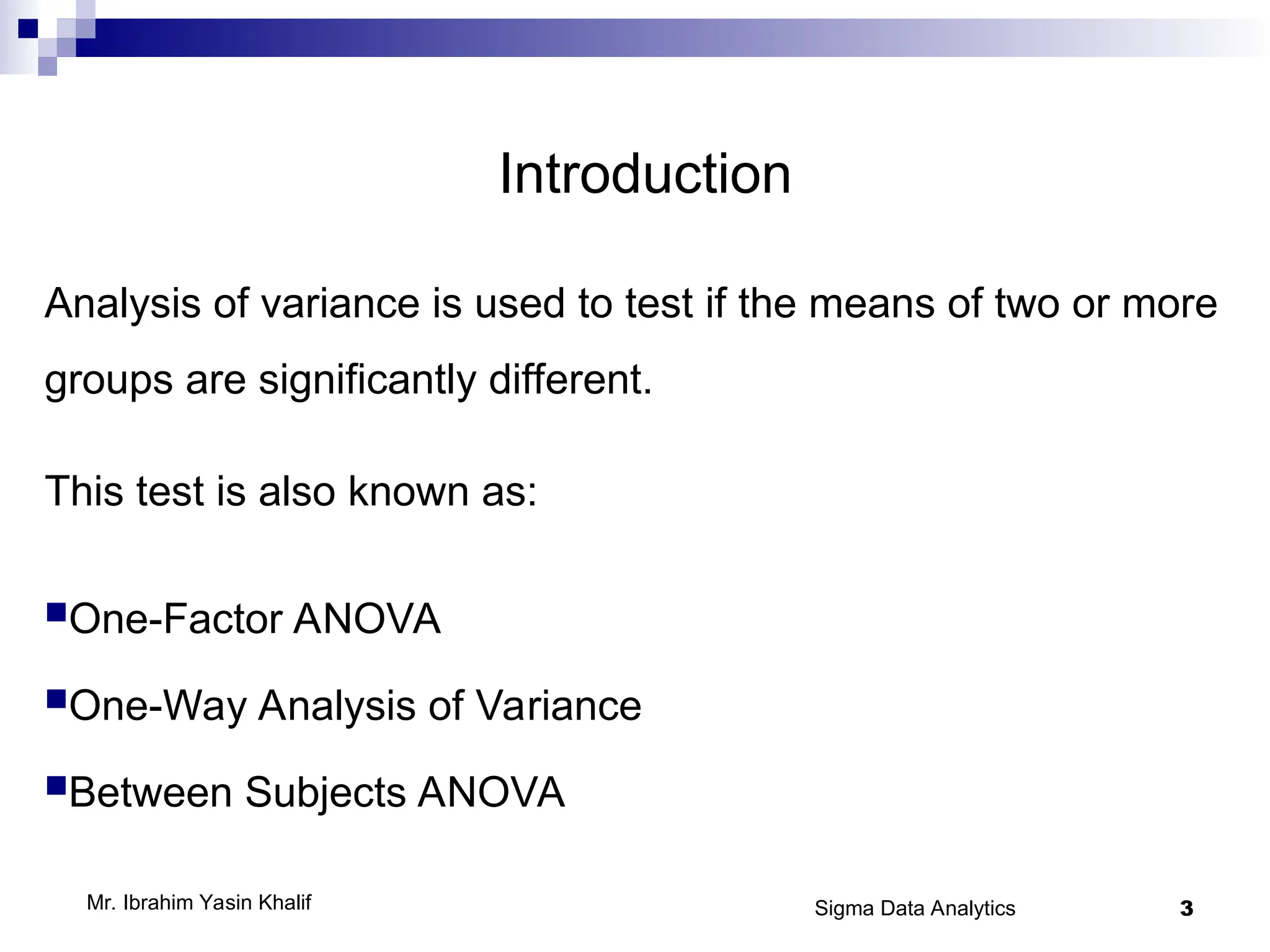 Chapter Three ANOVA: Analysis of Variance.ppt