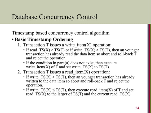 Chapter Three _Concurrency Control Techniques_ETU.ppt | Databases | Computer Software and ...