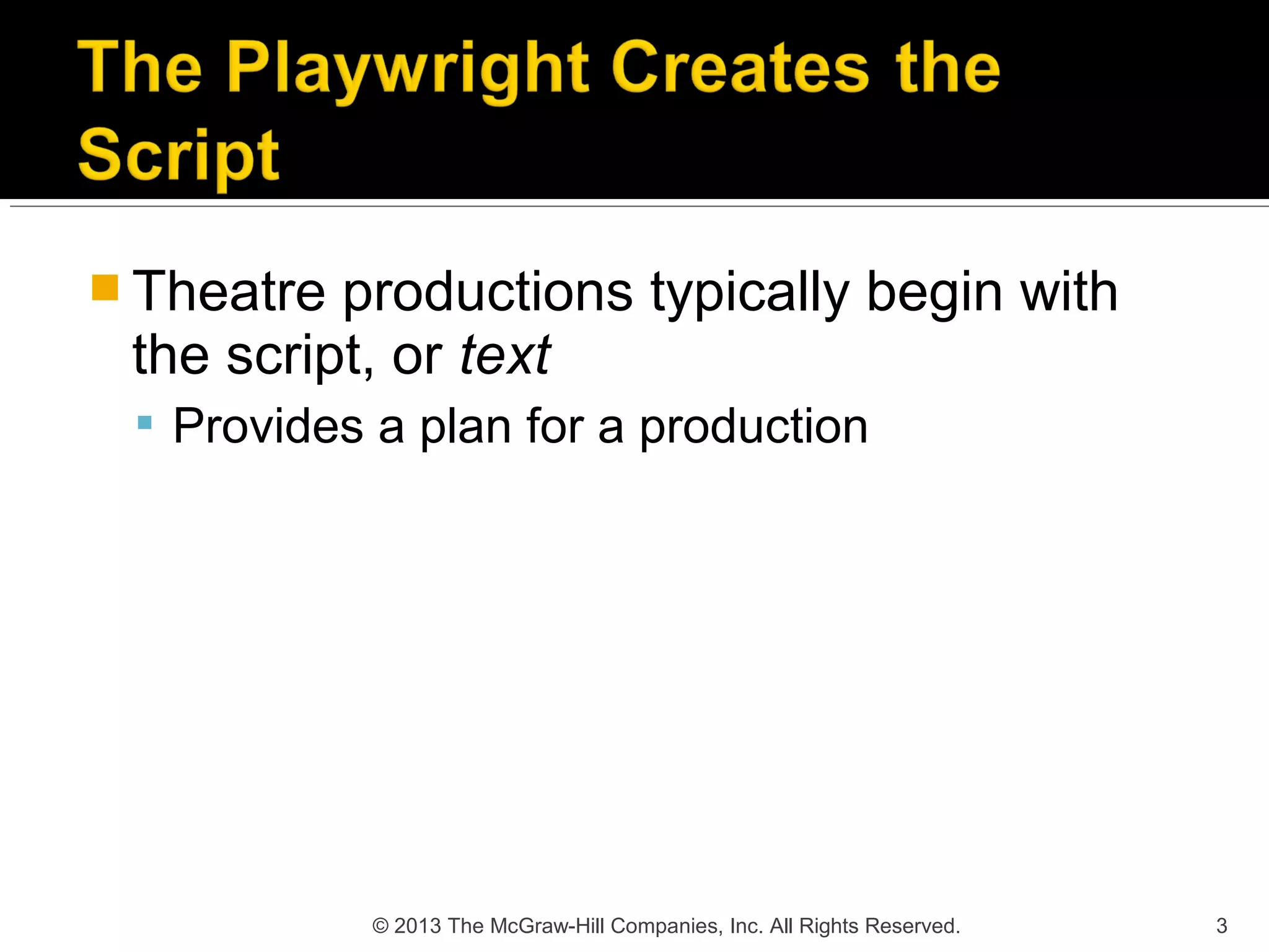 Chapter three creating the dramatic script power point | PPT