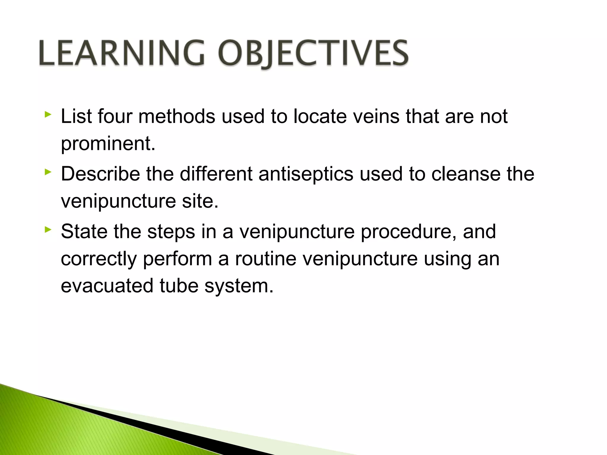 Blood Collection Routine Venipuncture | PPT