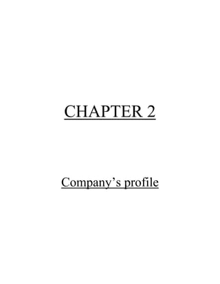 Chapter titles for project | DOCX
