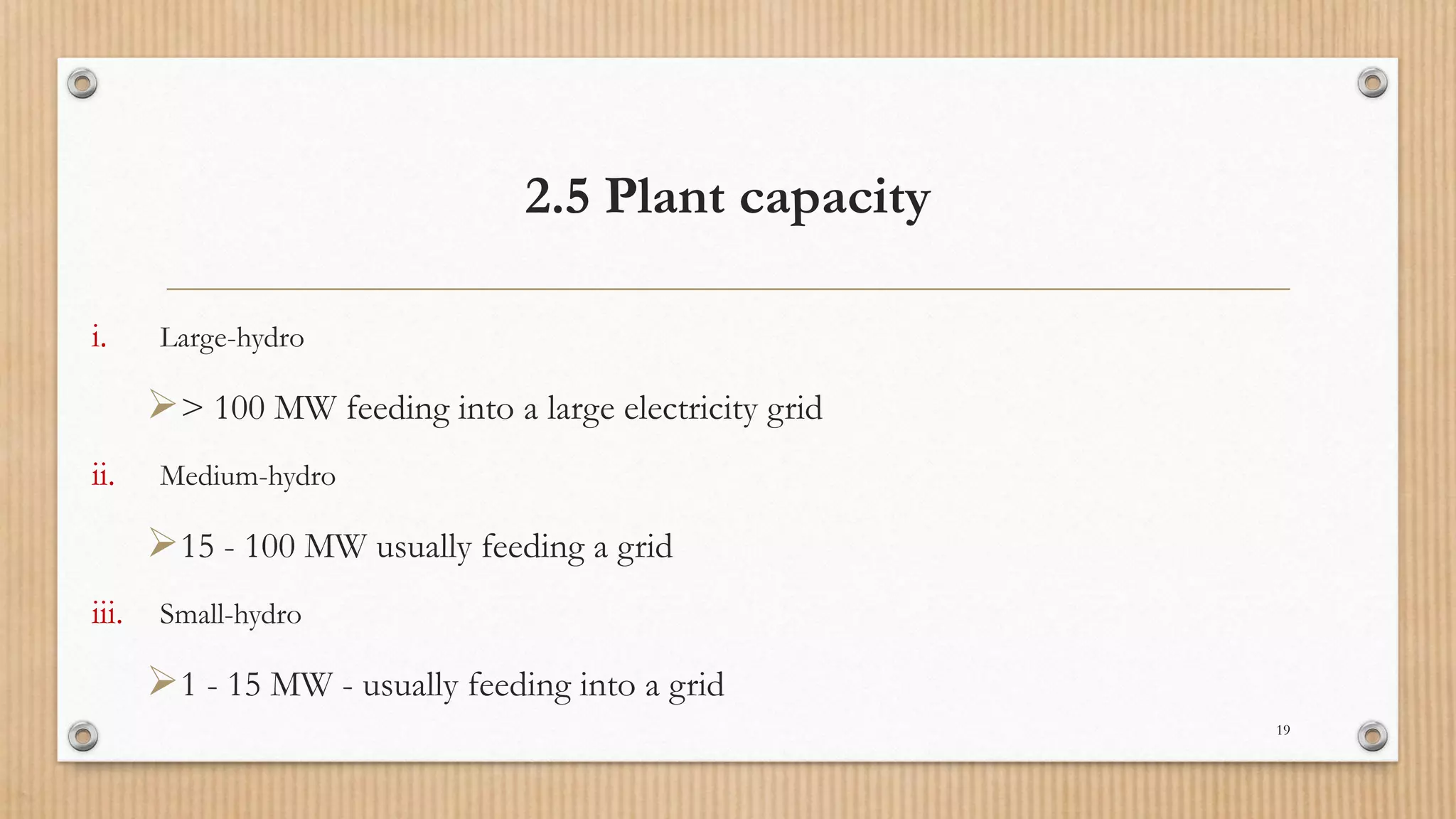 Classification Of Hydroelectric Power Plants – Chaingang Design