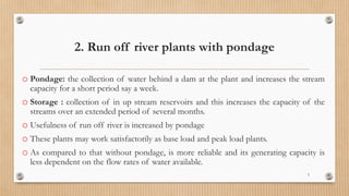 Chapter two-Classification of Hydroelectric Power Plants | PDF