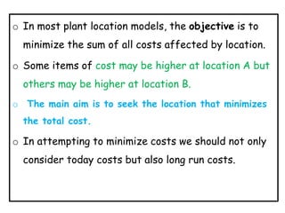 PLANT LOCATION | PPT
