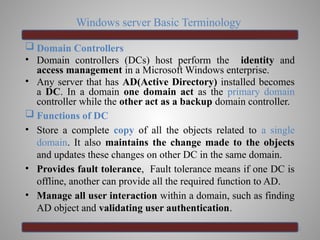 Host Management active directory and domain services in windows server.pptx