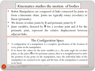 robotics kinematics and dynamics anaysis | PPTX