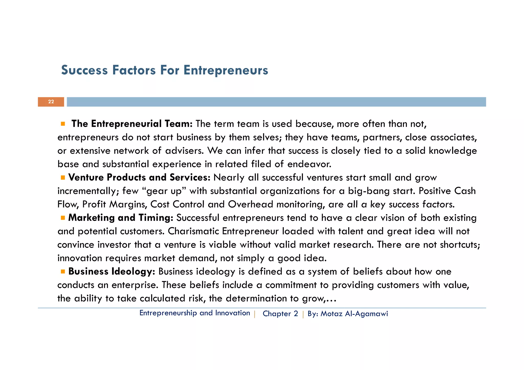 Essential of Technology Entrep. & Innovation- Chapter two ...