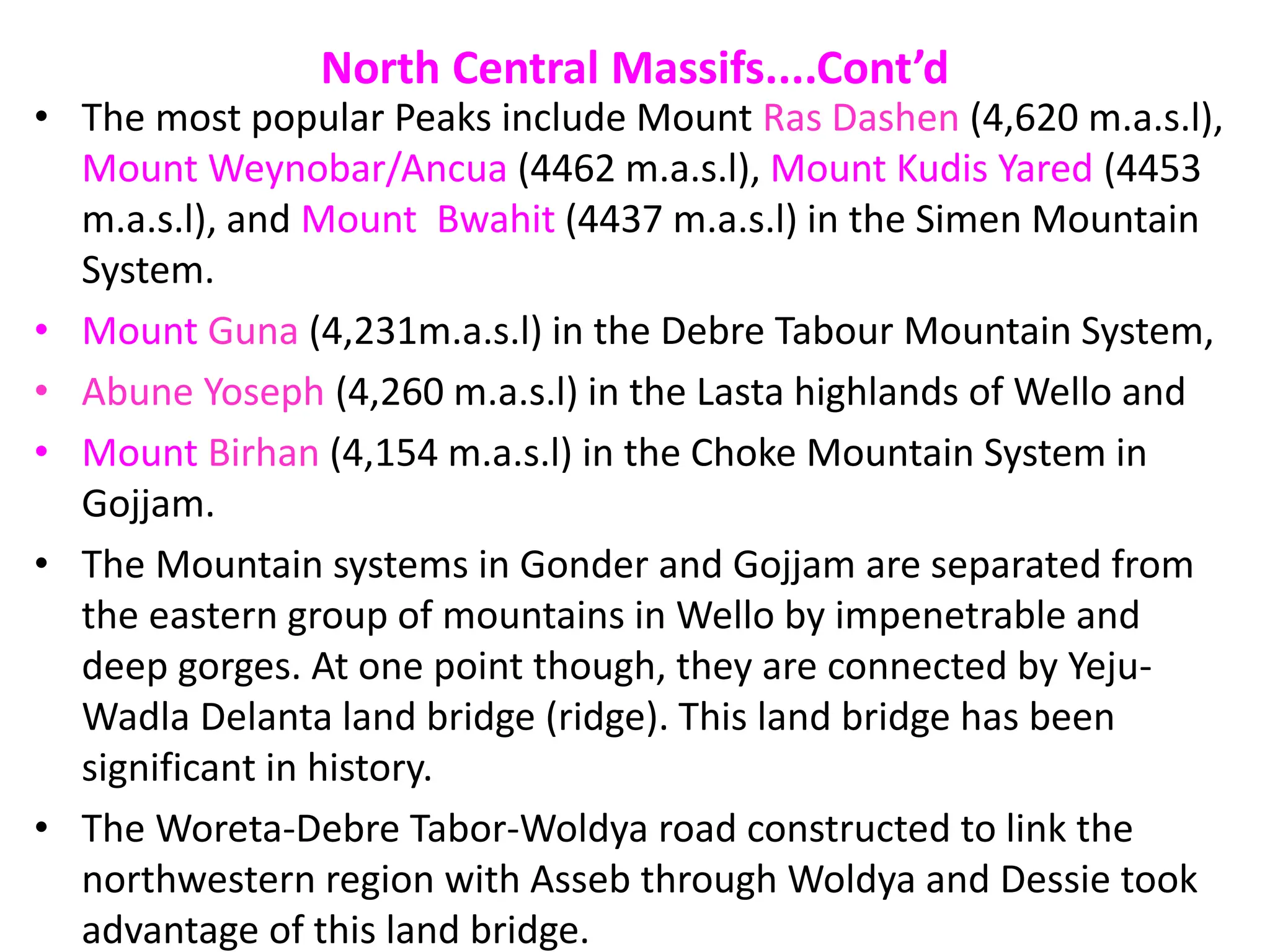 Geography of Ethiopia and the Horn: Chapter Two and Three.ppt