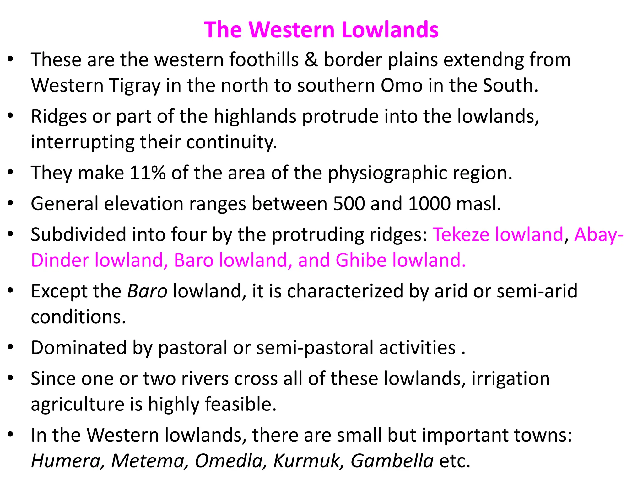 Geography of Ethiopia and the Horn: Chapter Two and Three.ppt