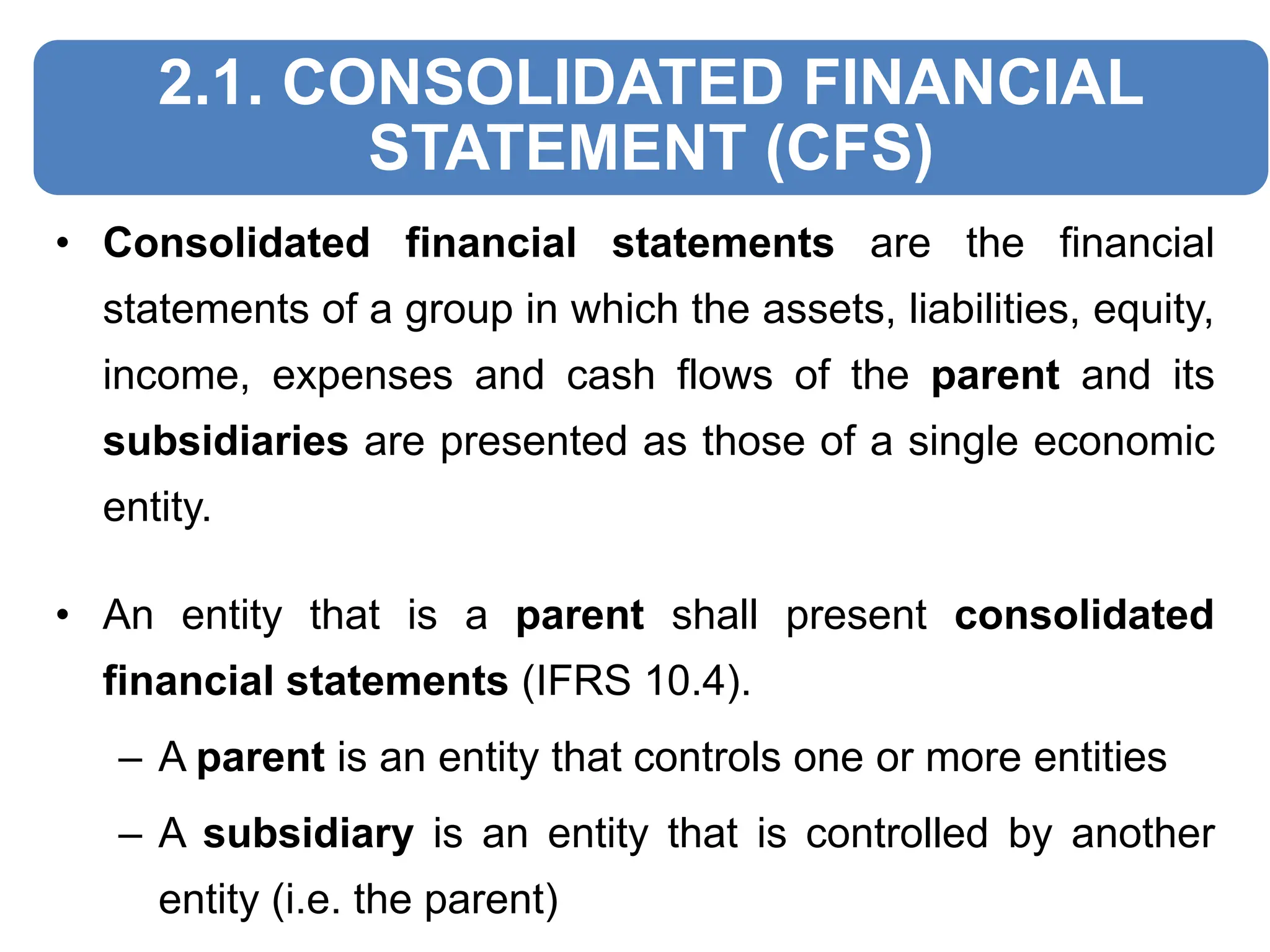 Chapter Two CFS.pptx consolidated financial statements | PPTX