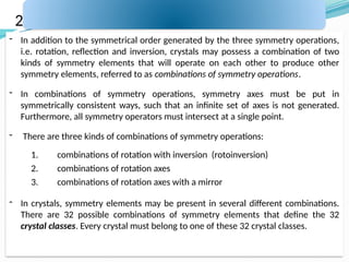 Chapter Two_Crystal Symmetry.ppt for geologyx | PPTX