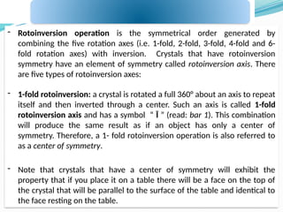 Chapter Two_Crystal Symmetry.ppt for geologyx | PPTX