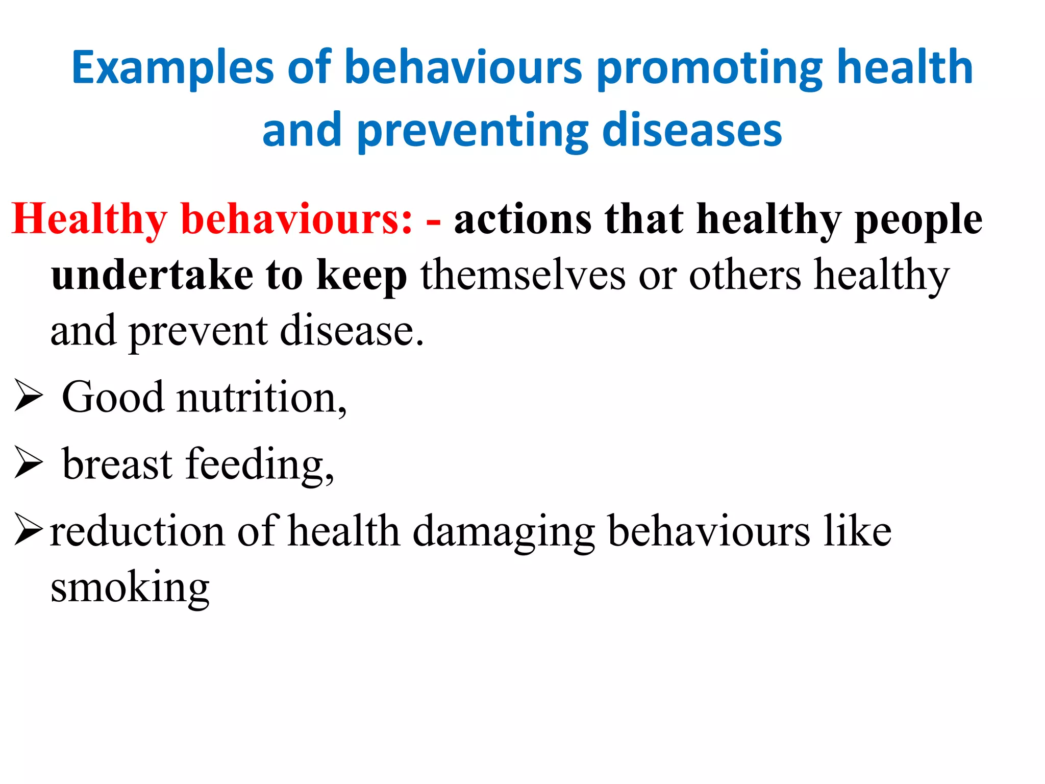 health and human behaviour | PPTX