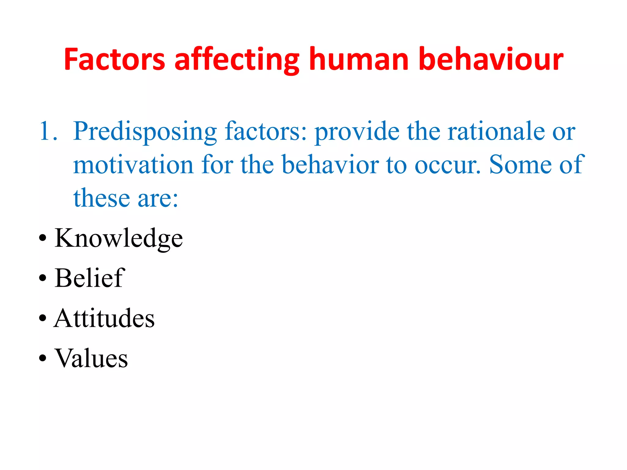 health and human behaviour | PPTX