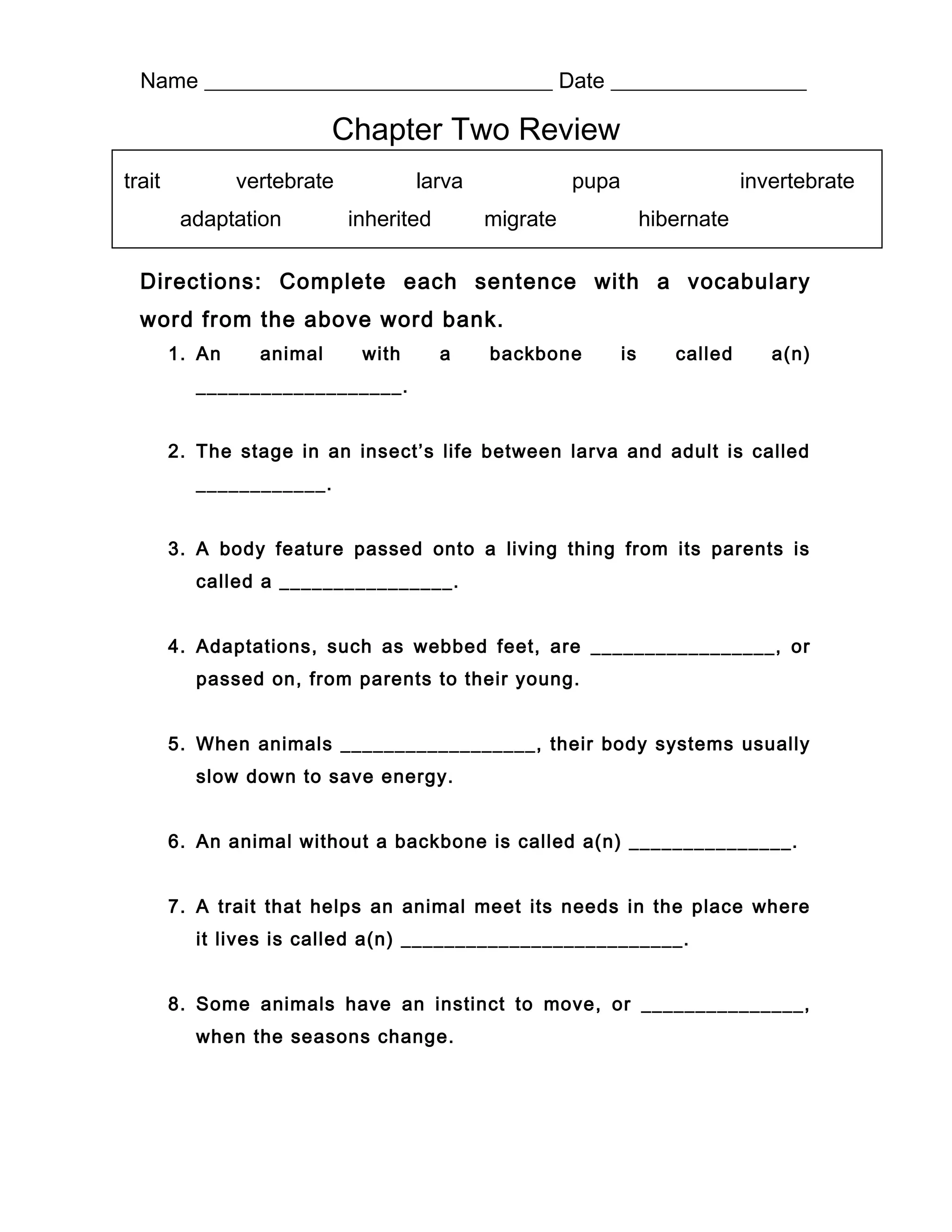 Chapter Two Science Review | DOC