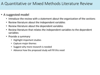 Chapter Two Review of the Literature | PPTX