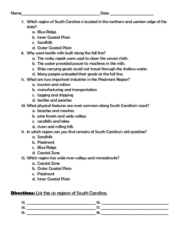 Chapter Two Social Studies Quiz Review