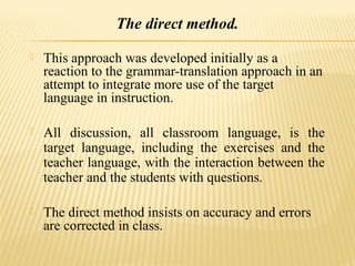 Chapter v “Approaches to Language Teaching” | PPT