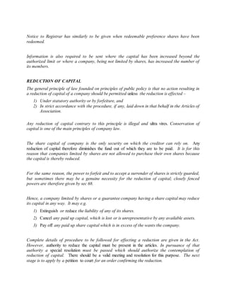 Company Law - Capital | DOCX