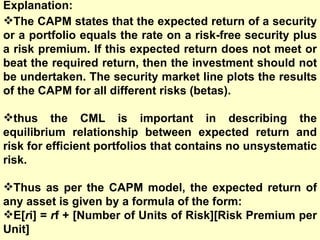 Chapter v capital market theory | PPT
