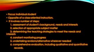 Individualized Instruction | PPTX