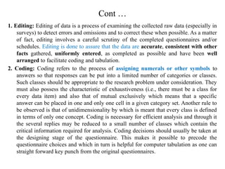 research methods CHAPTER VI data processing, analysis and ...