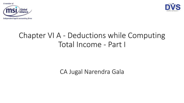 Chapter vi a deductions | PPTX