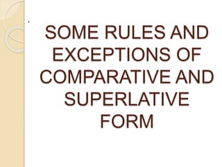 Degree of comparison | PPT