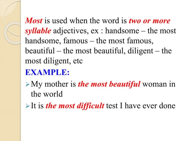 Degree of comparison