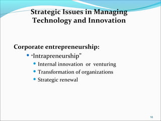 Chapter vii(b) managing technology and innovation | PPT | Business ...