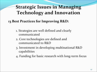 Chapter vii(b) managing technology and innovation | PPT