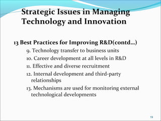 Chapter vii(b) managing technology and innovation | PPT | Business ...