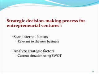 Chapter vii(c) strategic issues in entrepreneurial ventures and small ...