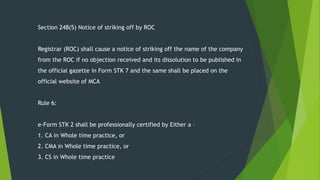 Chapter xviii of companies act 2013 | PPTX | Business Accounting & Finance | Business