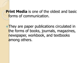 TYPES OF INSTRUCTIONAL MEDIA | PPTX