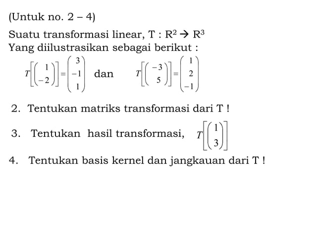 Chapter vii linear_transformasion | PPT