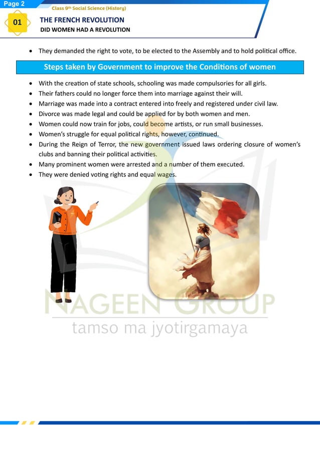 Class 9 History Chapter Wise Topic Wise Notes Chapter 1 The French ...