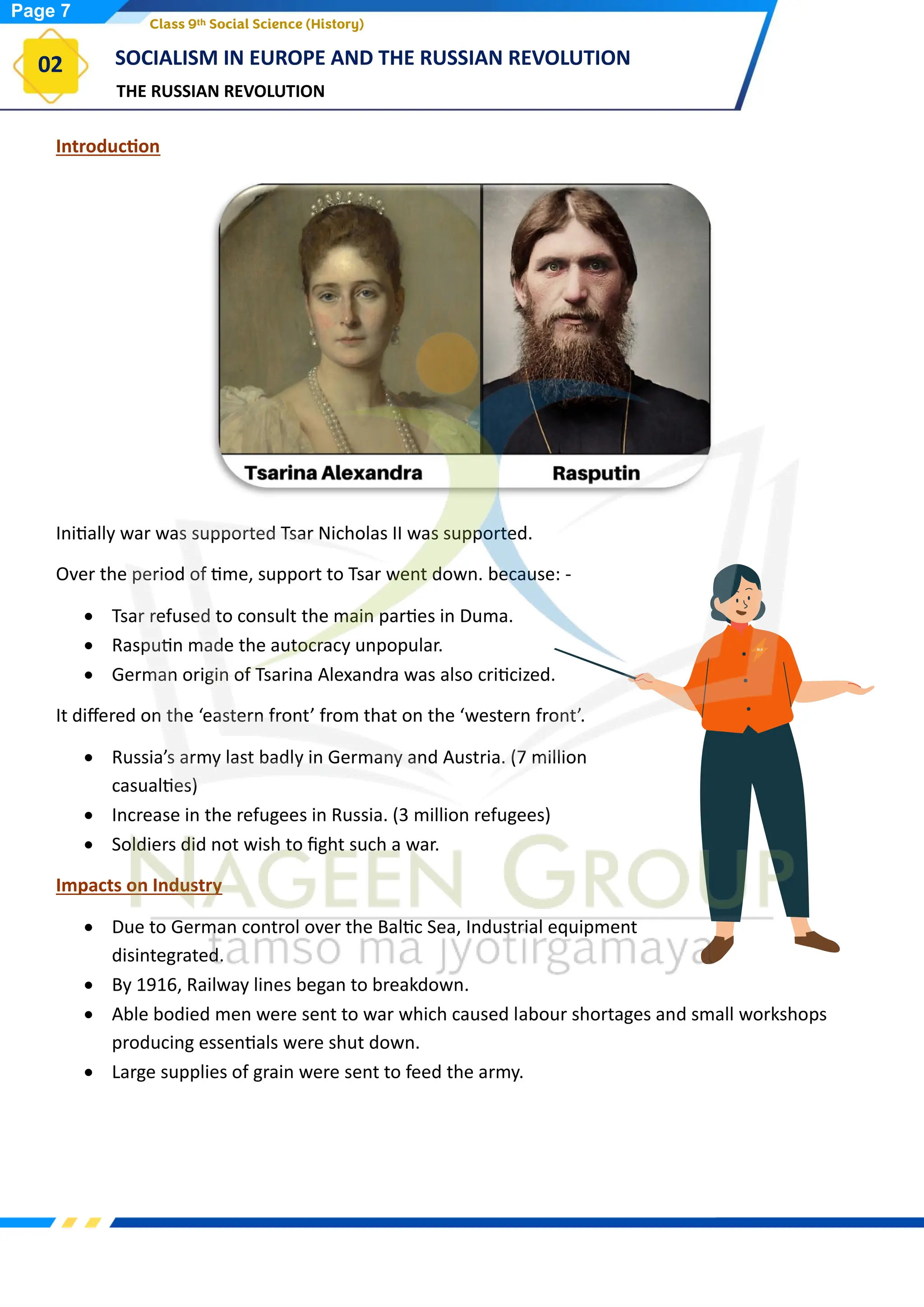 Class 9 History Chapter Wise Topic Wise Notes Chapter 2 Socialism in ...