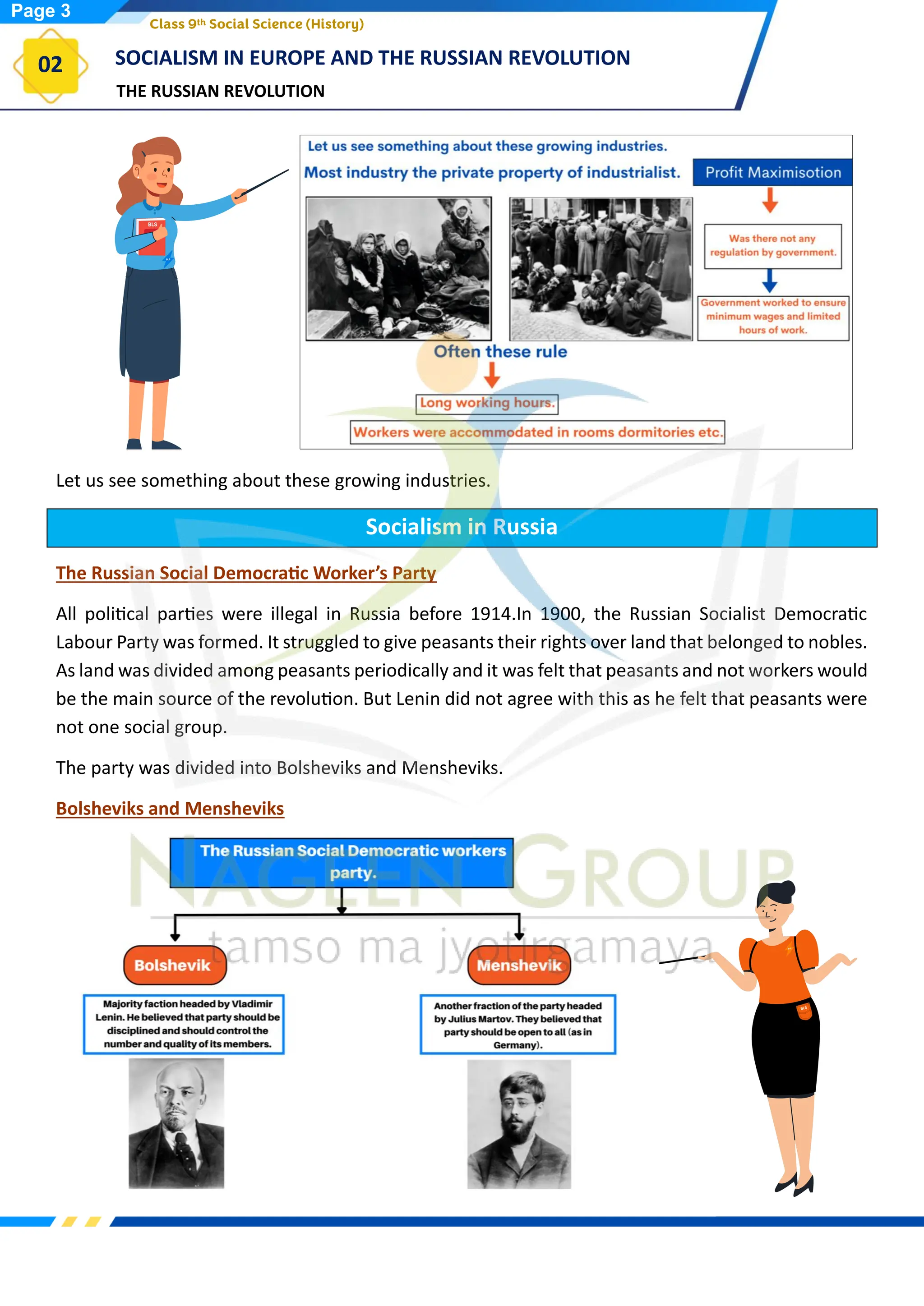 Class 9 History Chapter Wise Topic Wise Notes Chapter 2 Socialism in ...