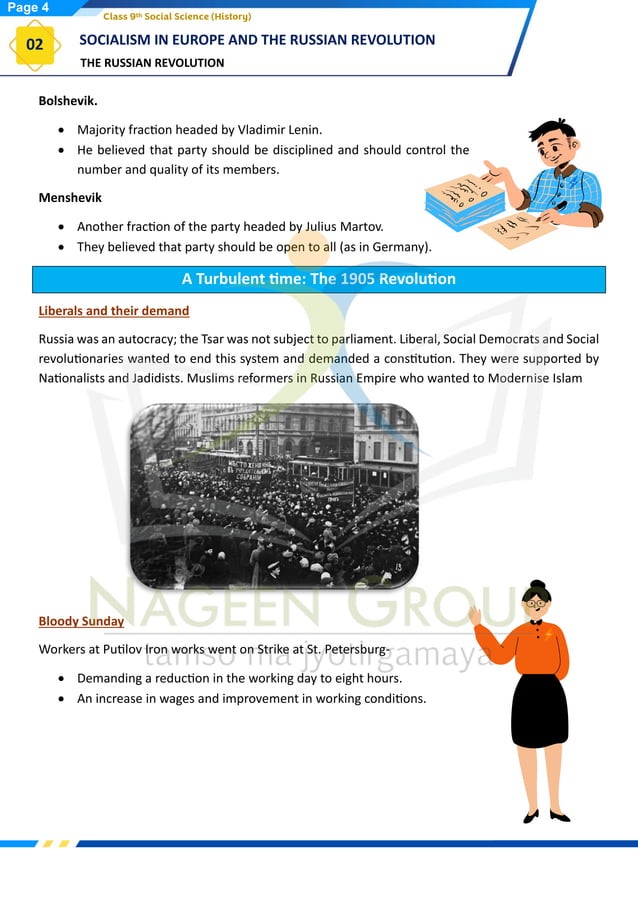 Class 9 History Chapter Wise Topic Wise Notes Chapter 2 Socialism in ...