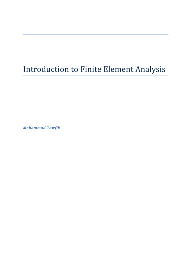 Introduction to the Finite Element Method | PDF