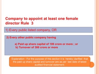 Appointment and Qualification of directors along with relevant rules ...