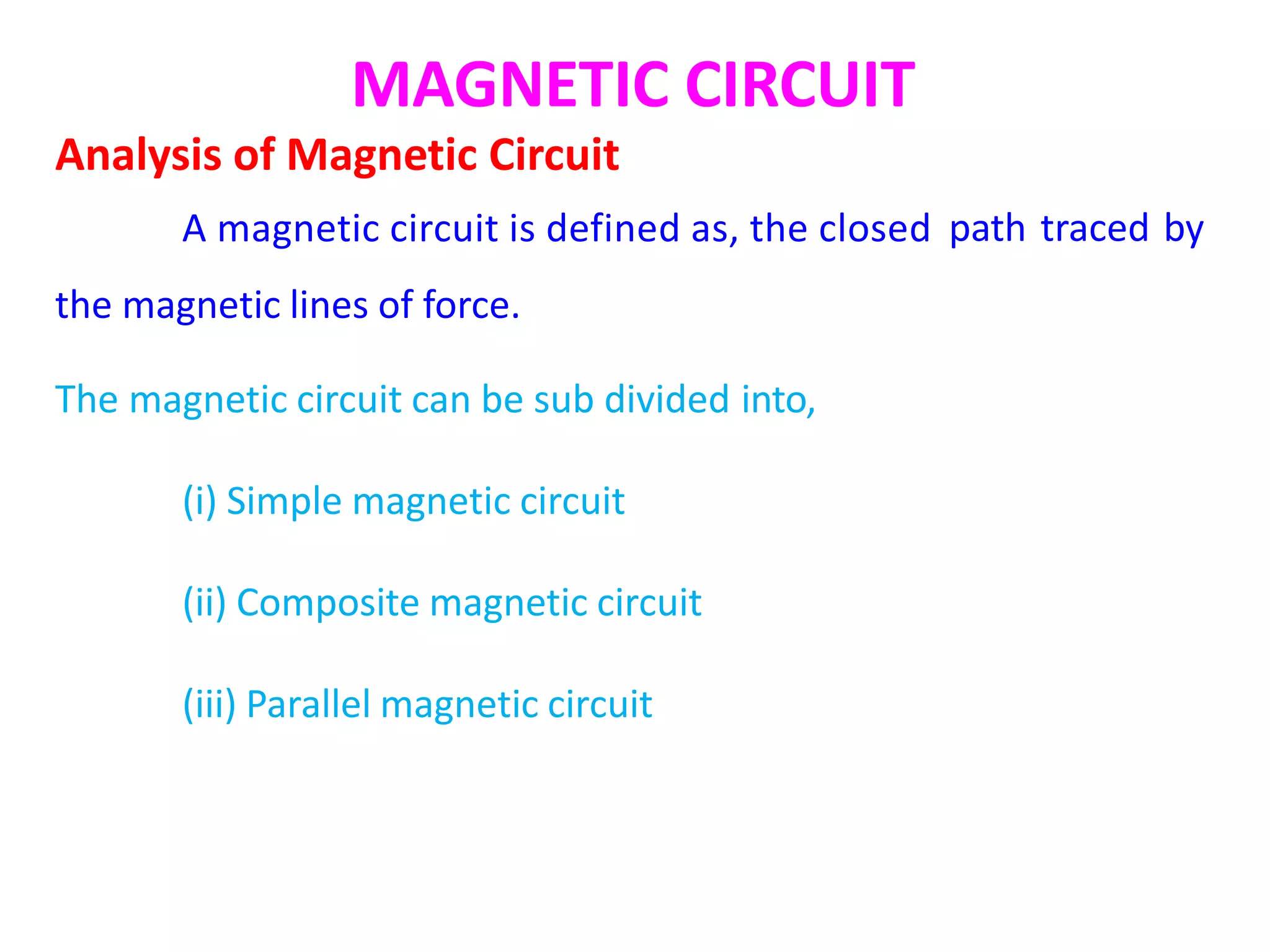 magnetic circuits | PPTX