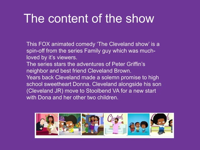 Chaquela taylor the cleveland show task 1 | PPT
