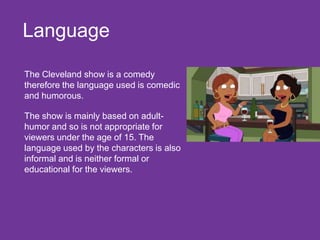 Chaquela taylor the cleveland show task 1 | PPT