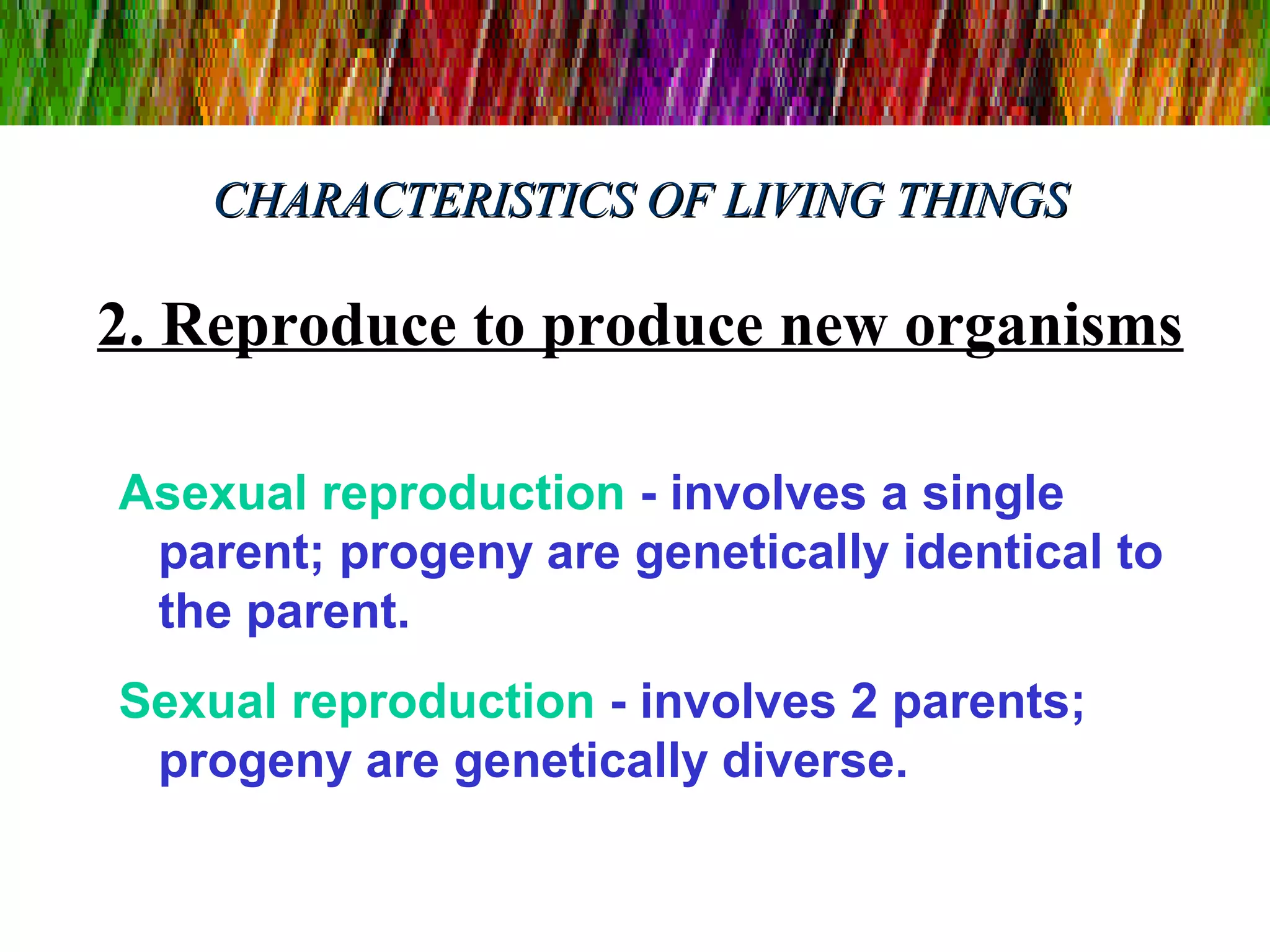 Characteristics of living things | PPT